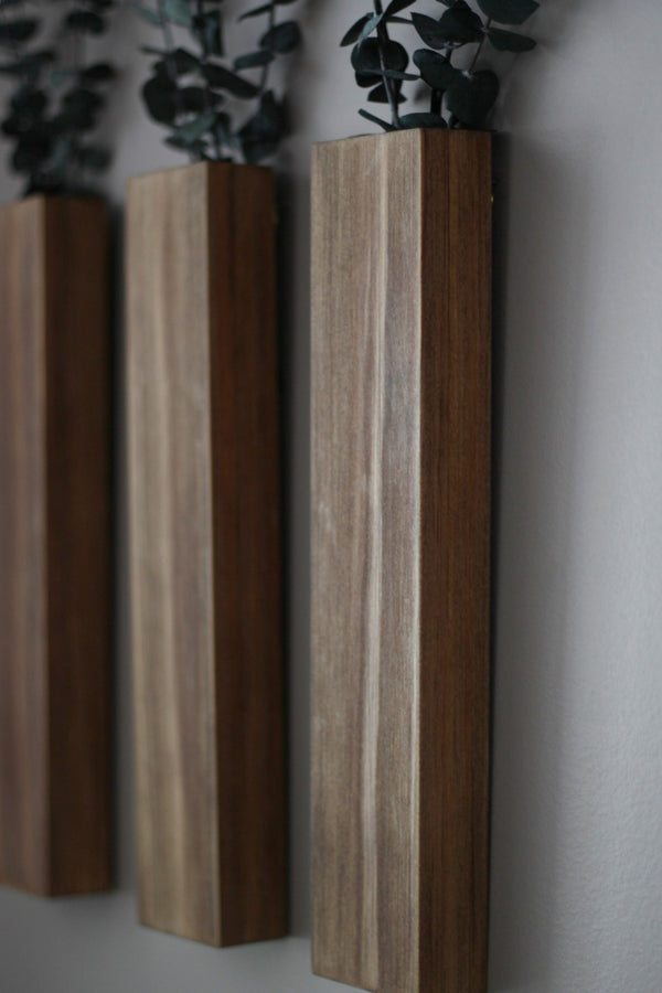 Slim Wood Wall Pocket with Eucalyptus – Carpenter Katie Co.